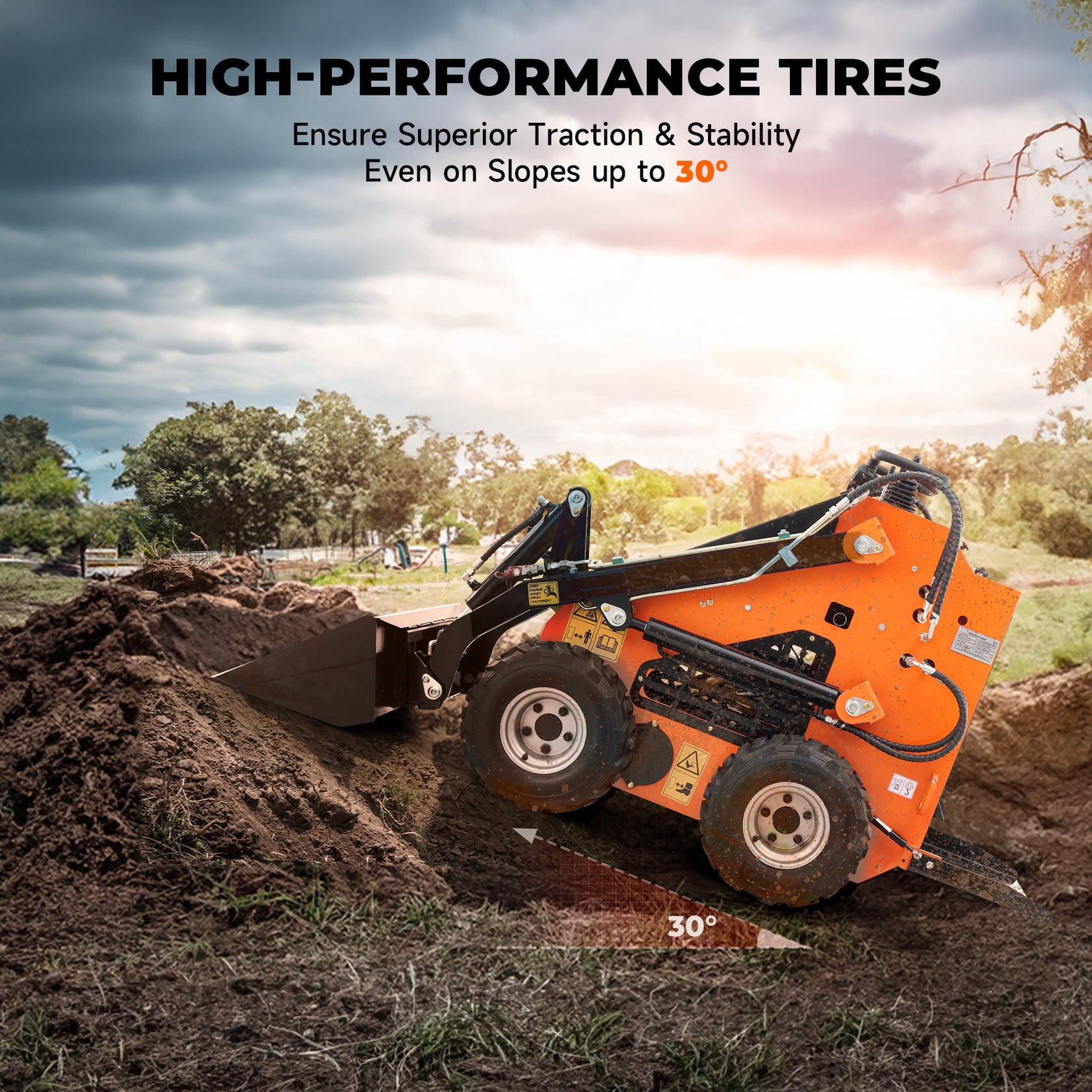 Wheeled Mini Skid Steer with 23 hp EPA Engine – AHM
