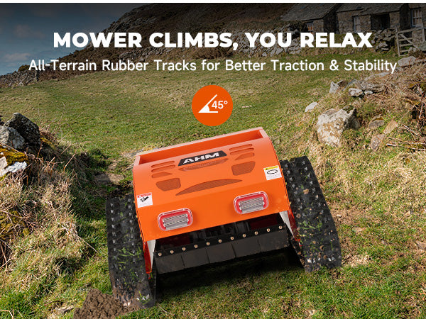 21-inch Remote Control Lawn Mower with 45°Slope Climbing – AHM